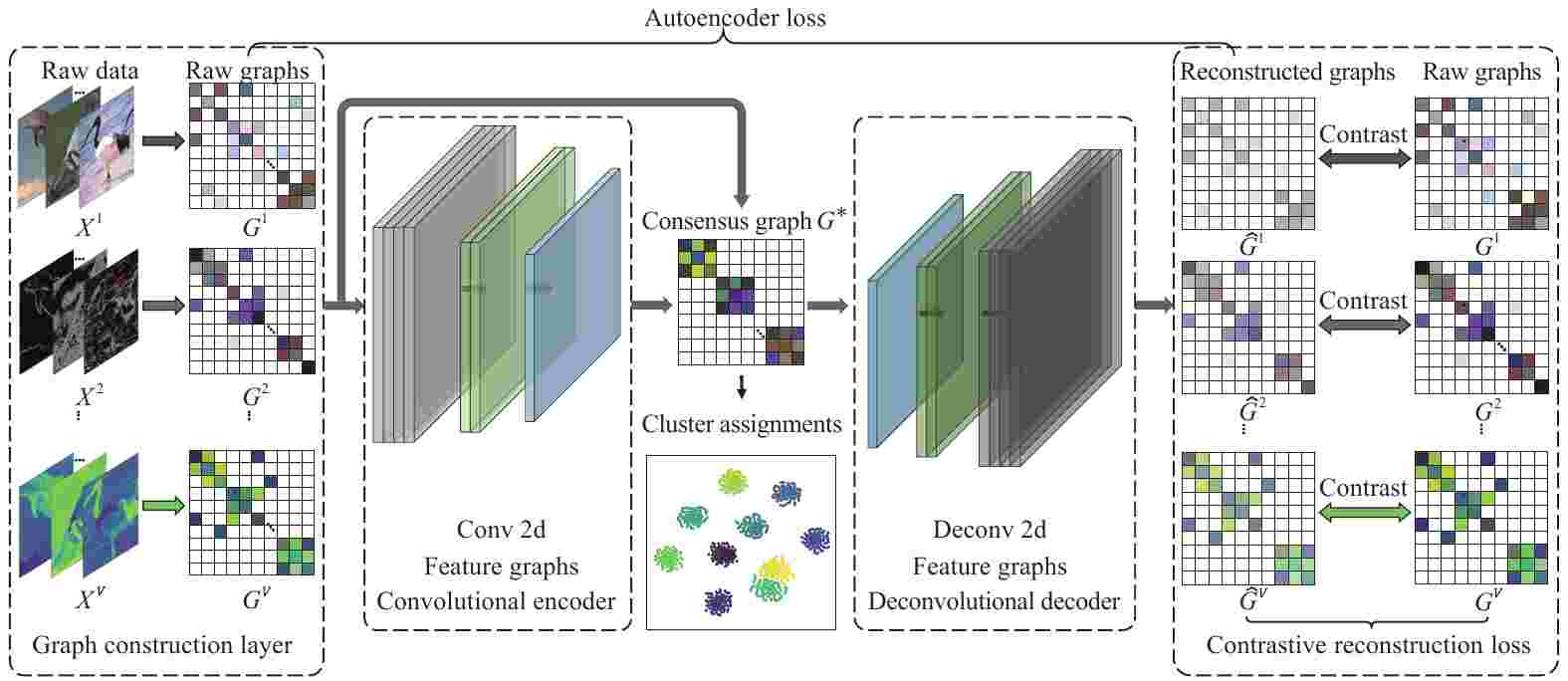 Contrastive Consensus Graph Learning for Multi-View Clustering